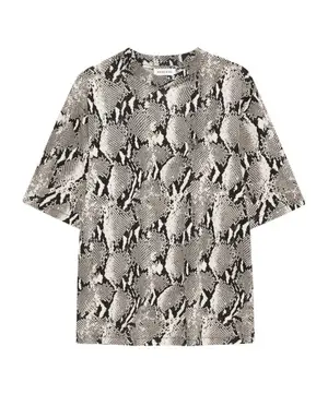 ANINE BING Short-sleeved T-shirt - Washed Python Pattern