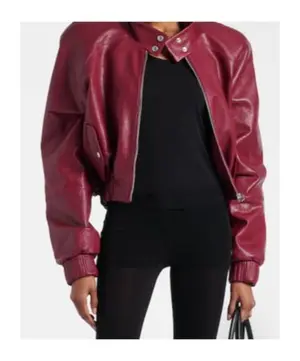 Magda Butrym Cropped Leather Jacket