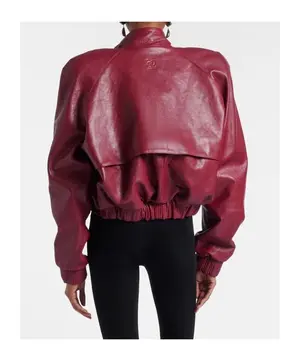 Magda Butrym Cropped Leather Jacket