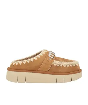 Mou Round-toe Mules - Nude