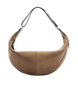 LEMAIRE Quiver Small Suede Shoulder Bag - Brown