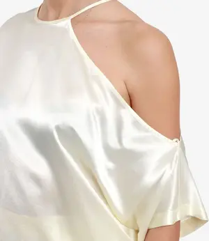 Erika Cavallini Asymmetrical Shoulder Blouse