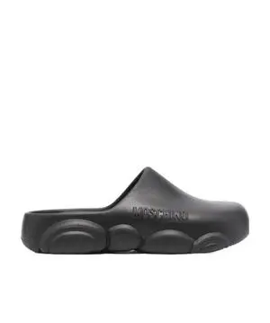 Moschino Embossed Slip-on Mules - Black