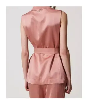 TWINSET Satin Belted Blazer