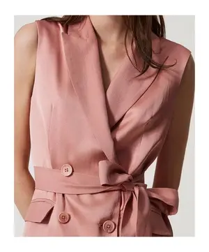 TWINSET Satin Belted Blazer
