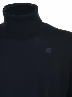 K-WAY Turtleneck Wool Knitwear" Fine Knit, Long Sleeve, Ribbed Details