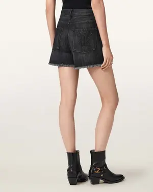 ALLSAINTS Heidi High Waisted Stud Denim Shorts