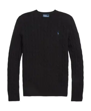 Polo Ralph Lauren Pony Embroidered Cable-knitted Jumper - Black