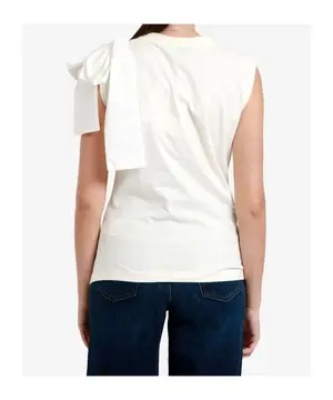 MSGM Bow-detailed Cotton Tank Top