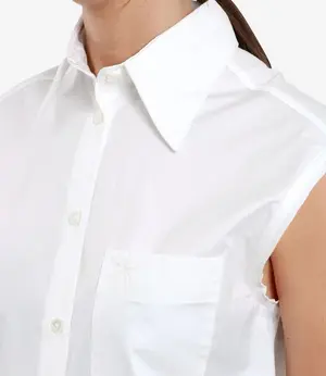 N.21 Sleeveless Button-down Shirt With Lapel