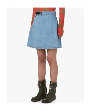 J.W.ANDERSON Padlock Mini Denim Skirt