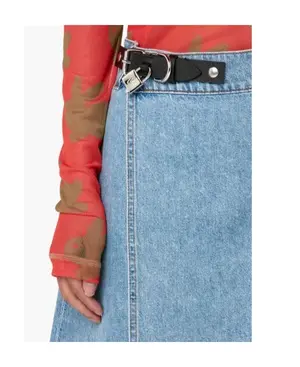 J.W.ANDERSON Padlock Mini Denim Skirt