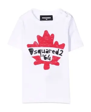 Dsquared2 Logo Print Round Neck T-shirt - White