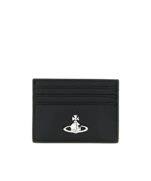 VIVIENNE WESTWOOD Orb Logo Card Holder Wallet - Black