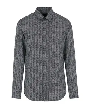 Armani Exchange Long-sleeved Shirt - Black