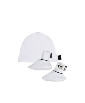 Karl Lagerfeld Beanie And Slippers Set