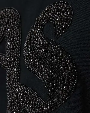 ALLSAINTS Icon Amelie Embellished T-shirt - Black