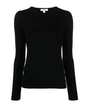 AGOLDE Scoop-neck Lyocell-blend Jumper - Black