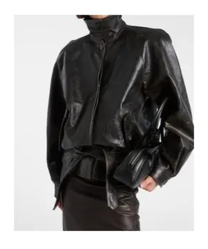 Magda Butrym Belted Leather Jacket