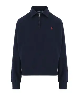 Polo Ralph Lauren Zip Embroidered Sweatshirt - Black