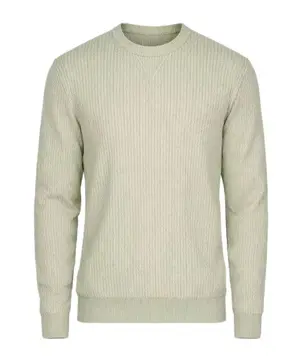 Hugo Boss Crew Neck Long Sleeve Sweater With Ribbed Details