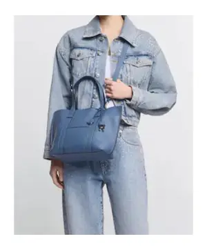 Hogan Logo Embossed Top Handle Bag