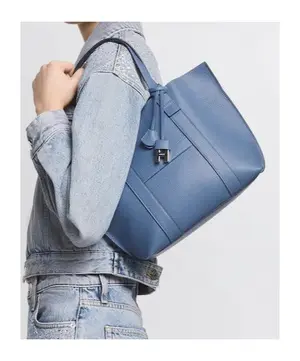 Hogan Logo Embossed Top Handle Bag