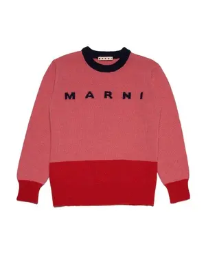 Marni Logo Intarsia-knit Jumper - Red