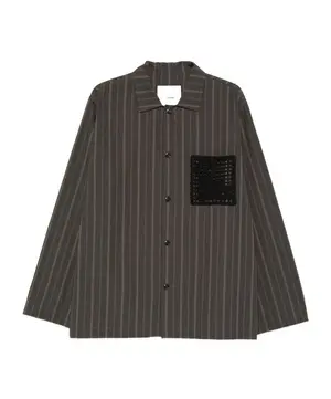 Nanushka Jelmer Striped Shirt - Black