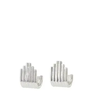 Federica Tosi Silver Hoop Earrings - White