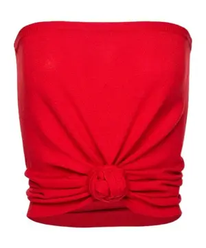 Magda Butrym Knotted Strapless Top - Red