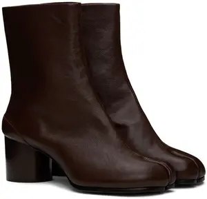 MAISON MARGIELA Tabi Ankle Boots With Block Heel - Brown