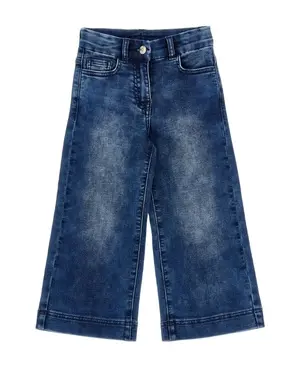 Monnalisa X Looney Tunes Embellished Wide-leg Jeans - Blue