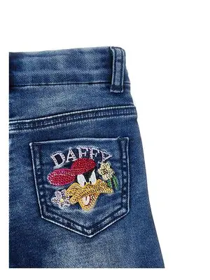 Monnalisa X Looney Tunes Embellished Wide-leg Jeans