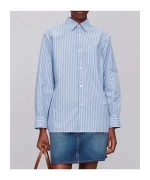 A.p.c. Sela Striped Cotton Shirt