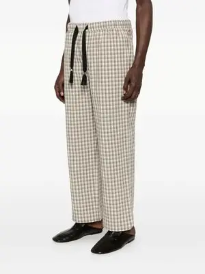 Nanushka Check-pattern Tassel-detail Trousers