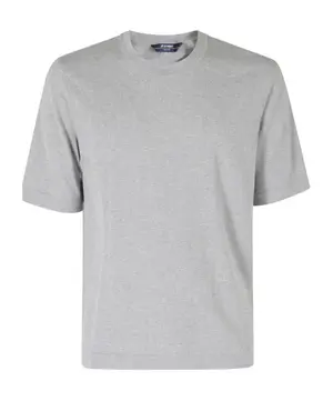K-WAY Combe Marl-effect Crew-neck T-shirt - Gray