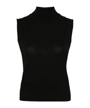 ERMANNO FIRENZE Sleeveless Sweater - Black
