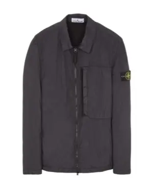 Stone Island Crinkle Reps Compass-badge Lightweight Jacket - Black