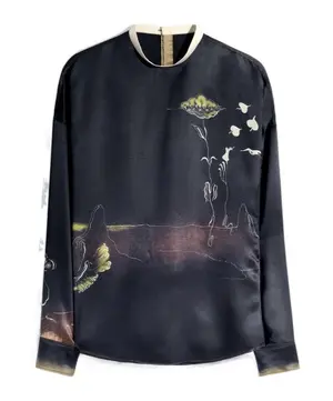 LEMAIRE Printed Blouse - Caviar