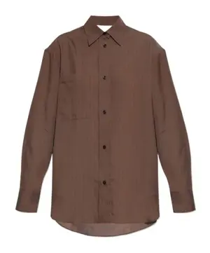 Studio Nicholson Leto Striped Shirt - Brown