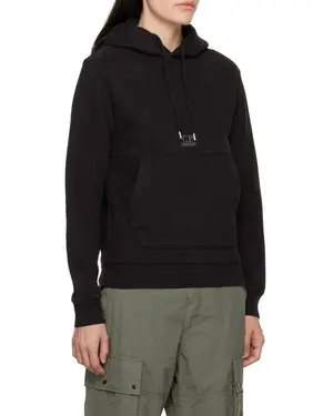 C.P. COMPANY Logo Embroidered Cotton Hoodie