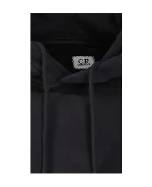 C.P. COMPANY Logo Embroidered Cotton Hoodie