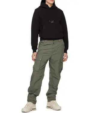 C.P. COMPANY Logo Embroidered Cotton Hoodie