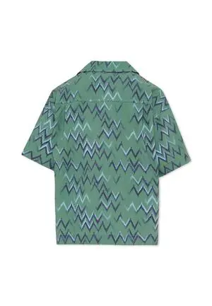 LANVIN Zigzag Patterned Short-sleeved Shirt