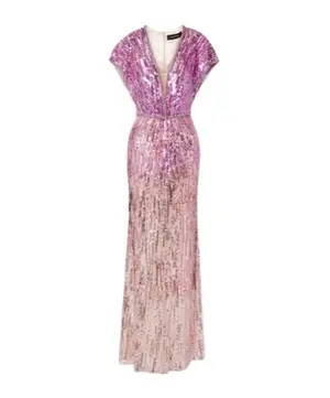 Jenny Packham Dusk Sequined Gown - Pink