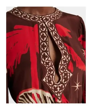 Johanna Ortiz Printed Silk Maxi Dress