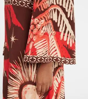 Johanna Ortiz Printed Silk Maxi Dress