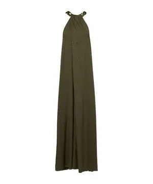 JOSEPH Parc Printed Silk Maxi Dress - Green
