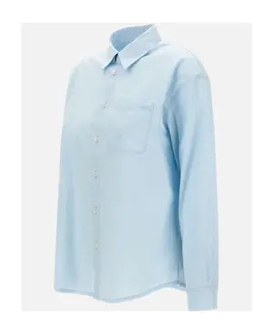 A.p.c. Boyfriend Logo-embroidered Buttoned Shirt